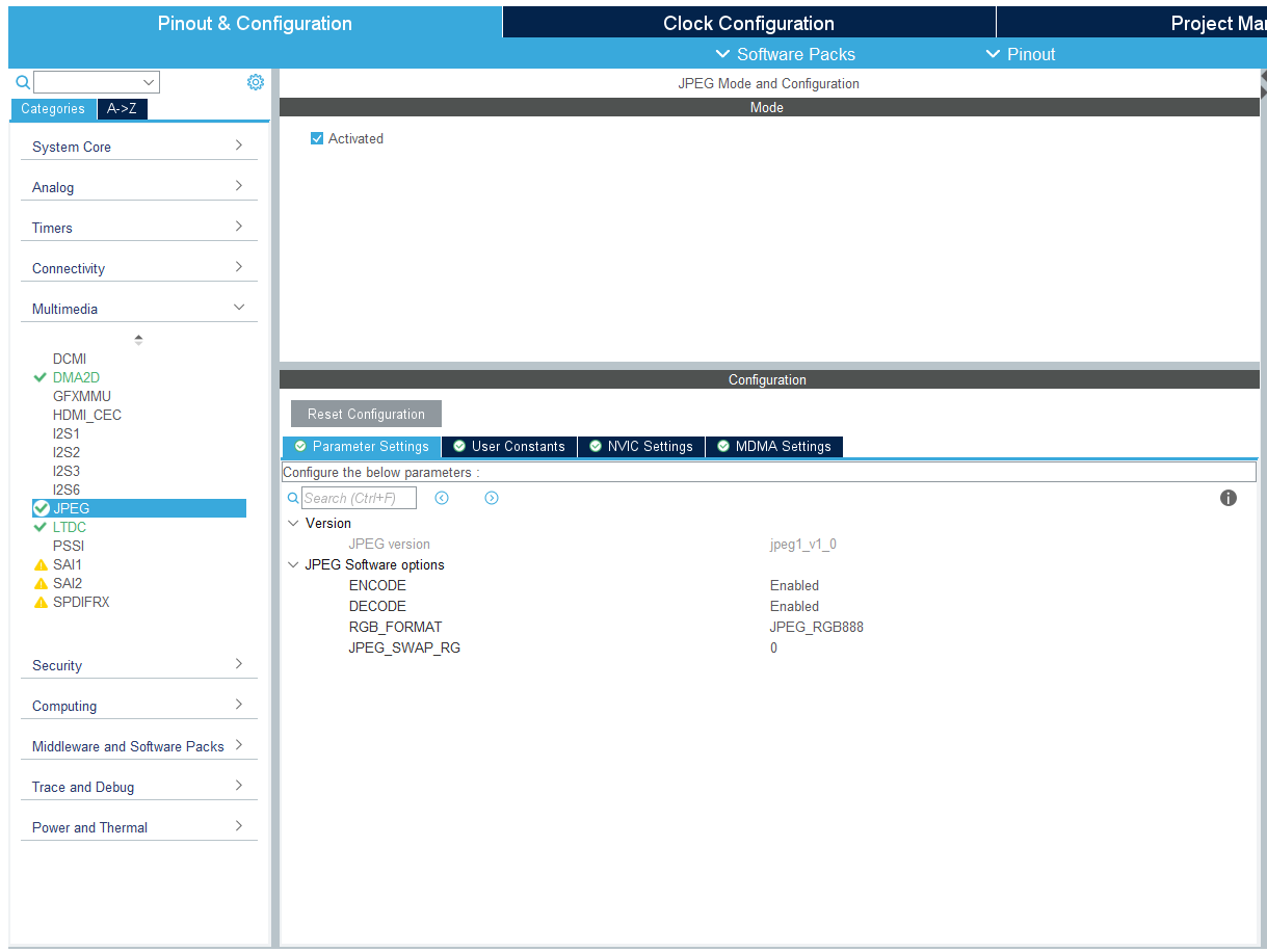 Video decoding for STM32H7B3L. - STMicroelectronics Community