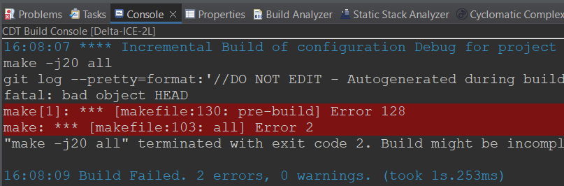 Solved Stm32cubeide Prebuild Command Git Error Stmicroelectronics Community 4711