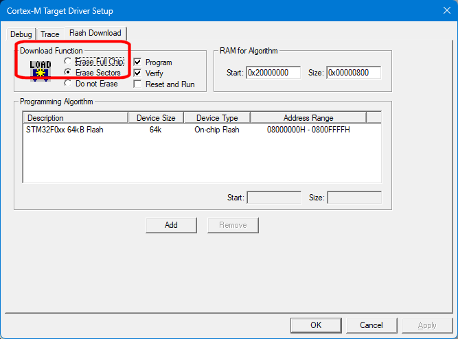 Solved Partial Or Full Chip Erase Before Programming Stmicroelectronics Community