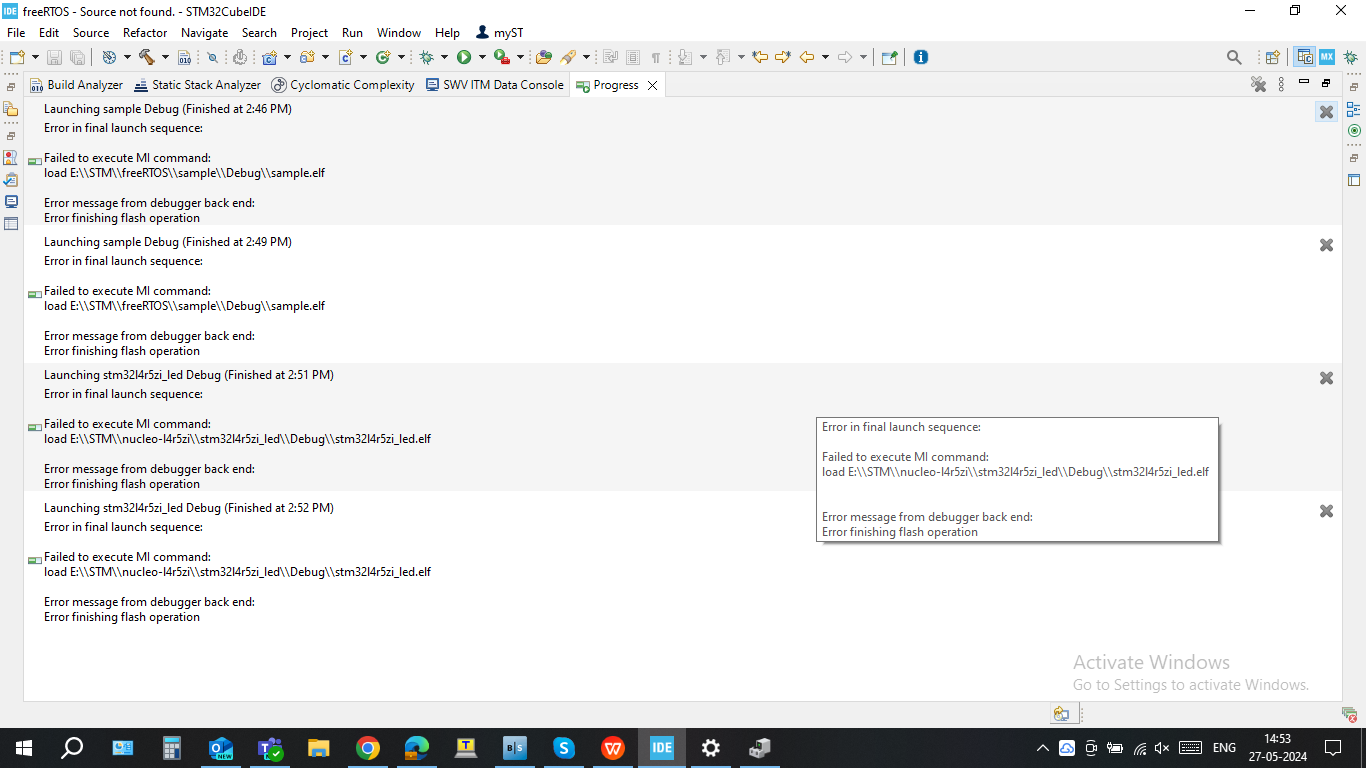 Solved Stm32l4r5zi Code Flashing Issue With Stm32cubeide Stmicroelectronics Community