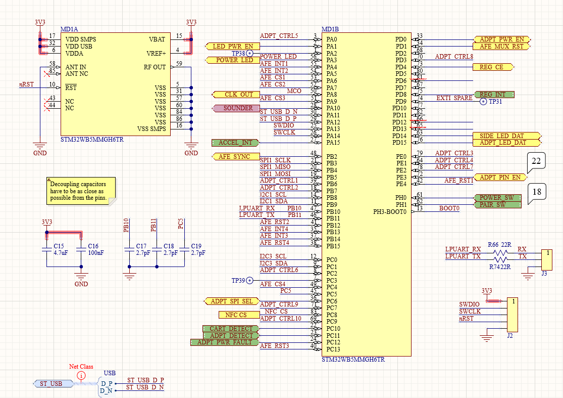 Unable to program STM32WB5MMG on custom board - STMicroelectronics Community