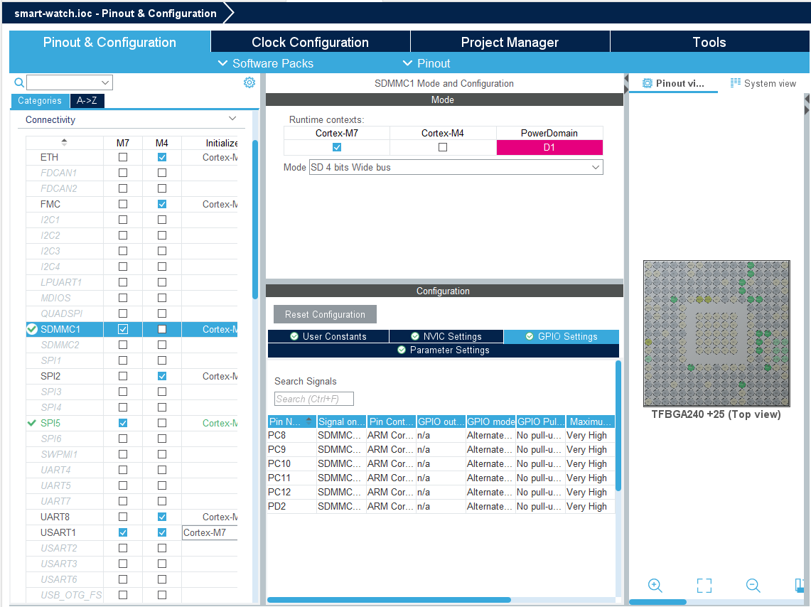 Sdmmc1 Configuration Stm32h747 With Dma Stmicroelectronics Community