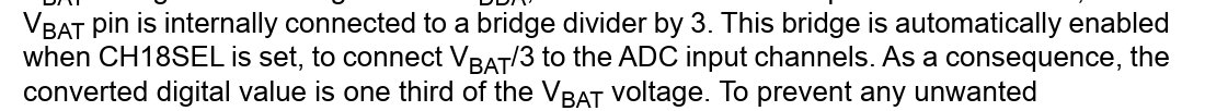 Solved: Measuring VBAT on stm32wb55cgu with ADC - STMicroelectronics Community
