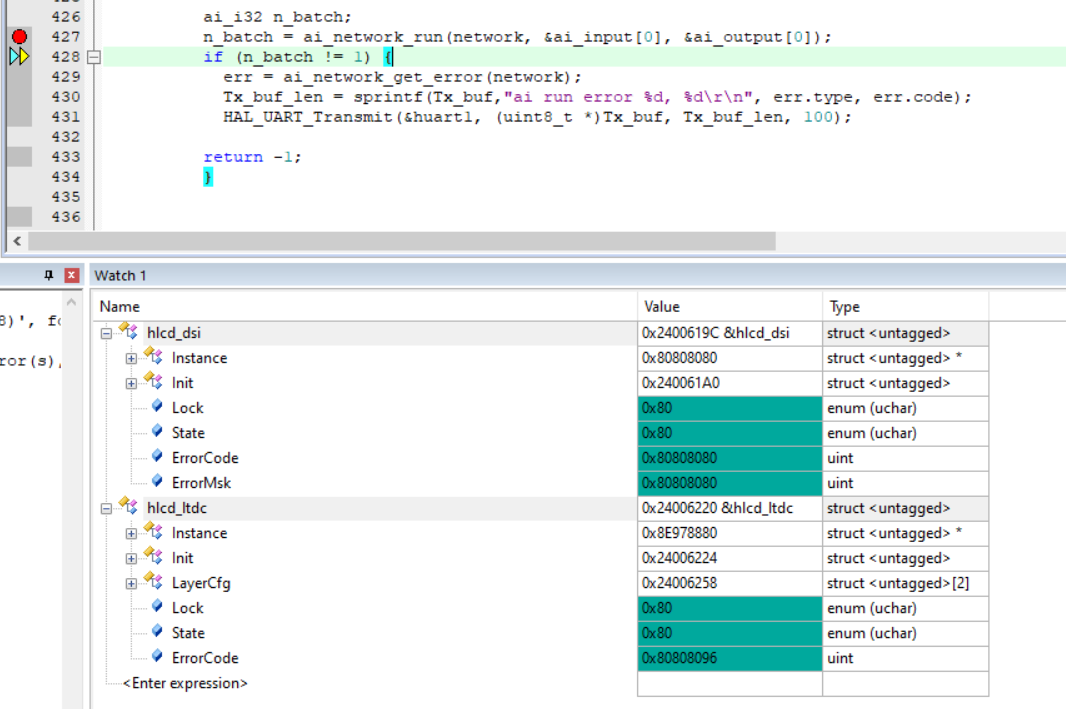 memory error related with Cube AI - STMicroelectronics Community