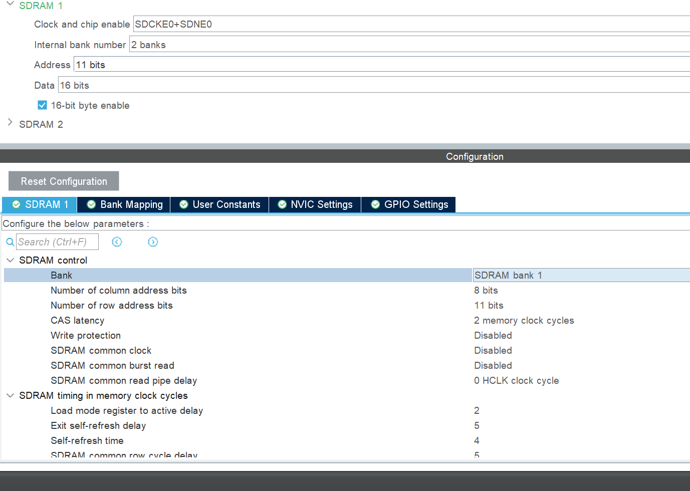 Solved: STM32H730ZB - SDRAM BANK1 wrong address - STMicroelectronics Community
