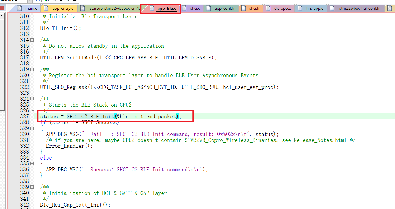 The program is stuck in SHCI_C2_BLE_Init - STMicroelectronics Community