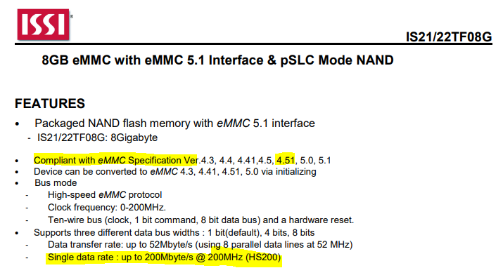 Solved: STM32H755 emmc compatibility - IS22TF08G-JCLA2 - STMicroelectronics Community