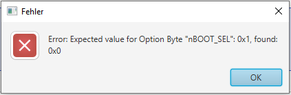 Solved: STM32Programmer V2.16.0 Missing BOOT bits in Optio... - STMicroelectronics Community