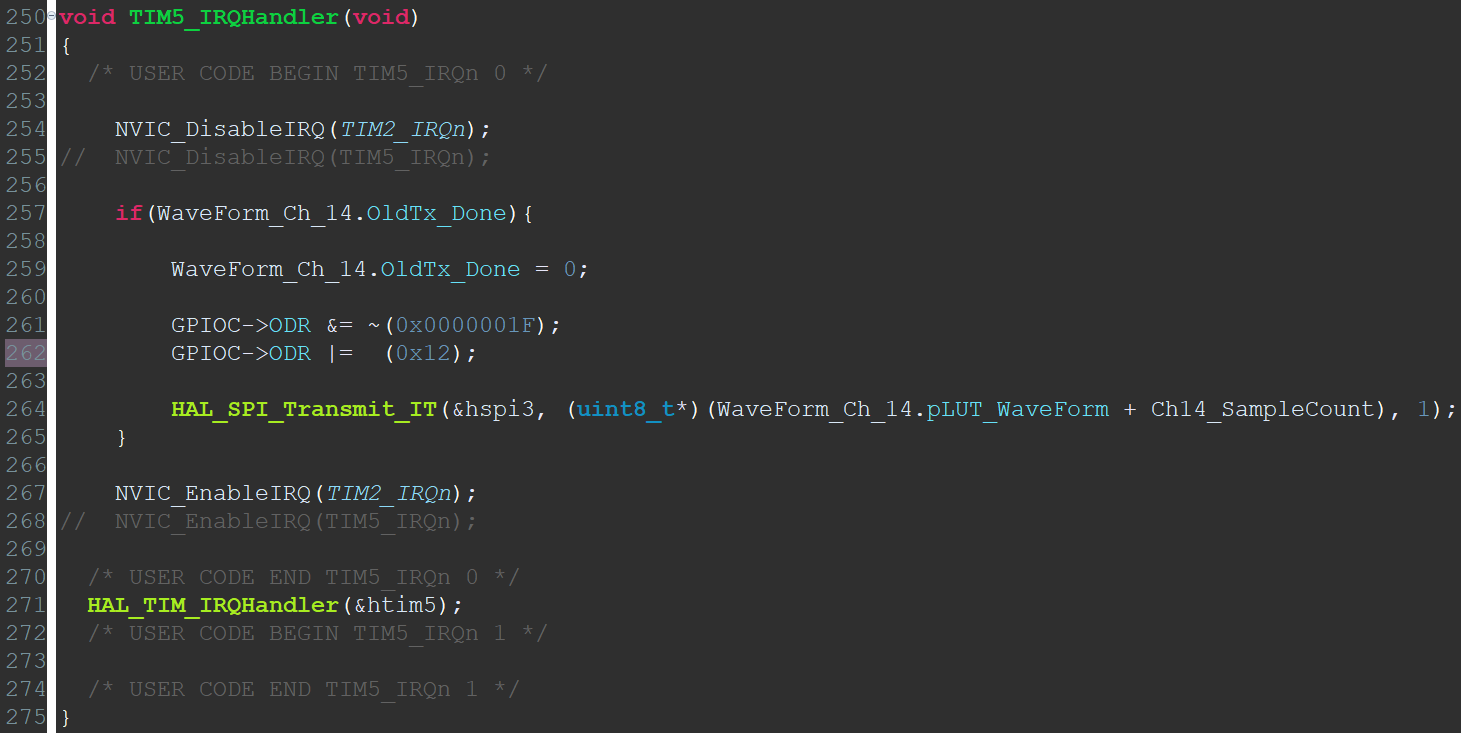 Solved Stm32h5 Waveform Generation Using External Dac Stmicroelectronics Community