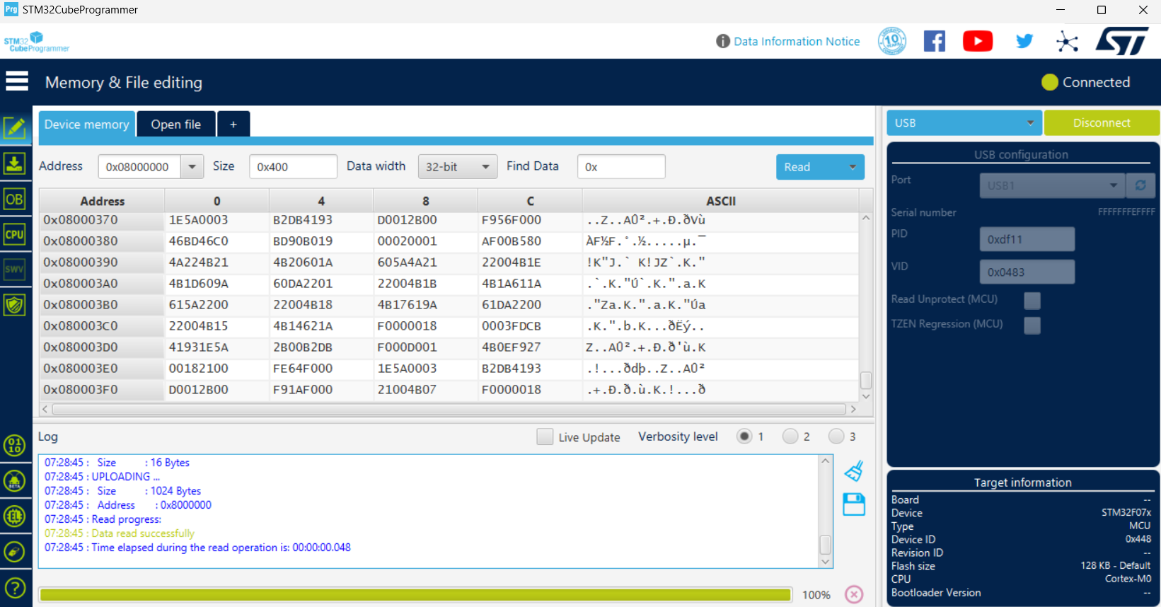 Solved Dfu Mode Read Out Protection Stmicroelectronics Community