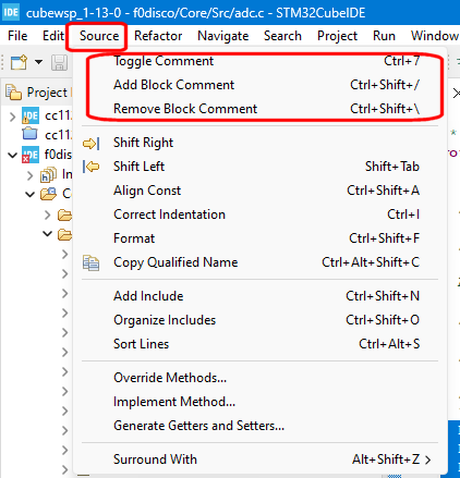 What kind of hotkeys for comment/uncomment a few l ...