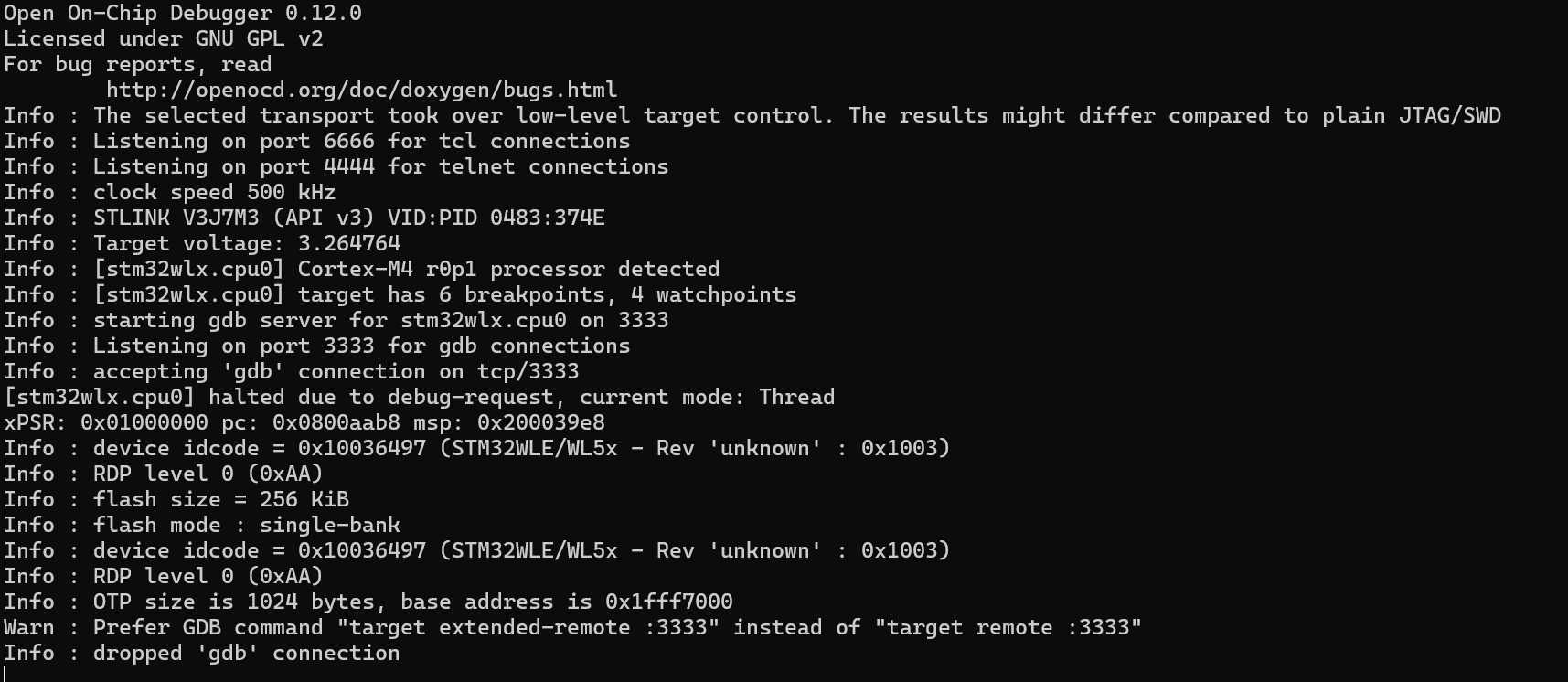 OpenOCD remote session fails due to verification - STMicroelectronics Community