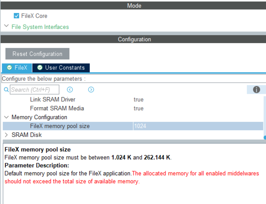 Solved How To Configure Filex Using Cubemx Stmicroelectronics Community