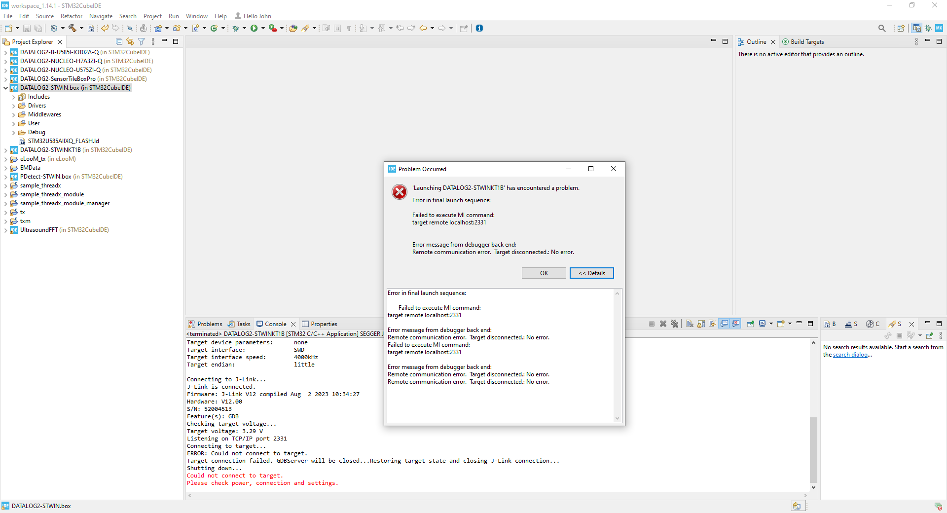 How to import software FP-SNS-DATALOG2 software to... - STMicroelectronics Community