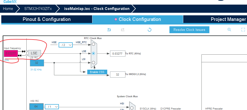 The Clock Configuration Keeps Getting An Error。 Stmicroelectronics Community