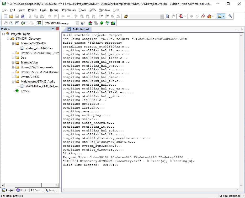 Solved Stm32cubef4 Examples Don T Build In Mkd 5 38 Stmicroelectronics Community