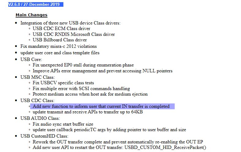 Solved: How to Handle CDC_Transmit_FS Completion Effective... - STMicroelectronics Community