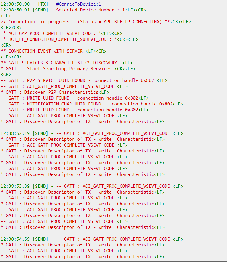 BLE P2P connection problem. - STMicroelectronics Community