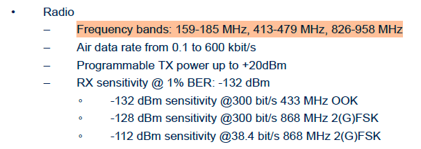 Solved: STM32WL33KB 2.4GHz frequency band support - STMicroelectronics Community