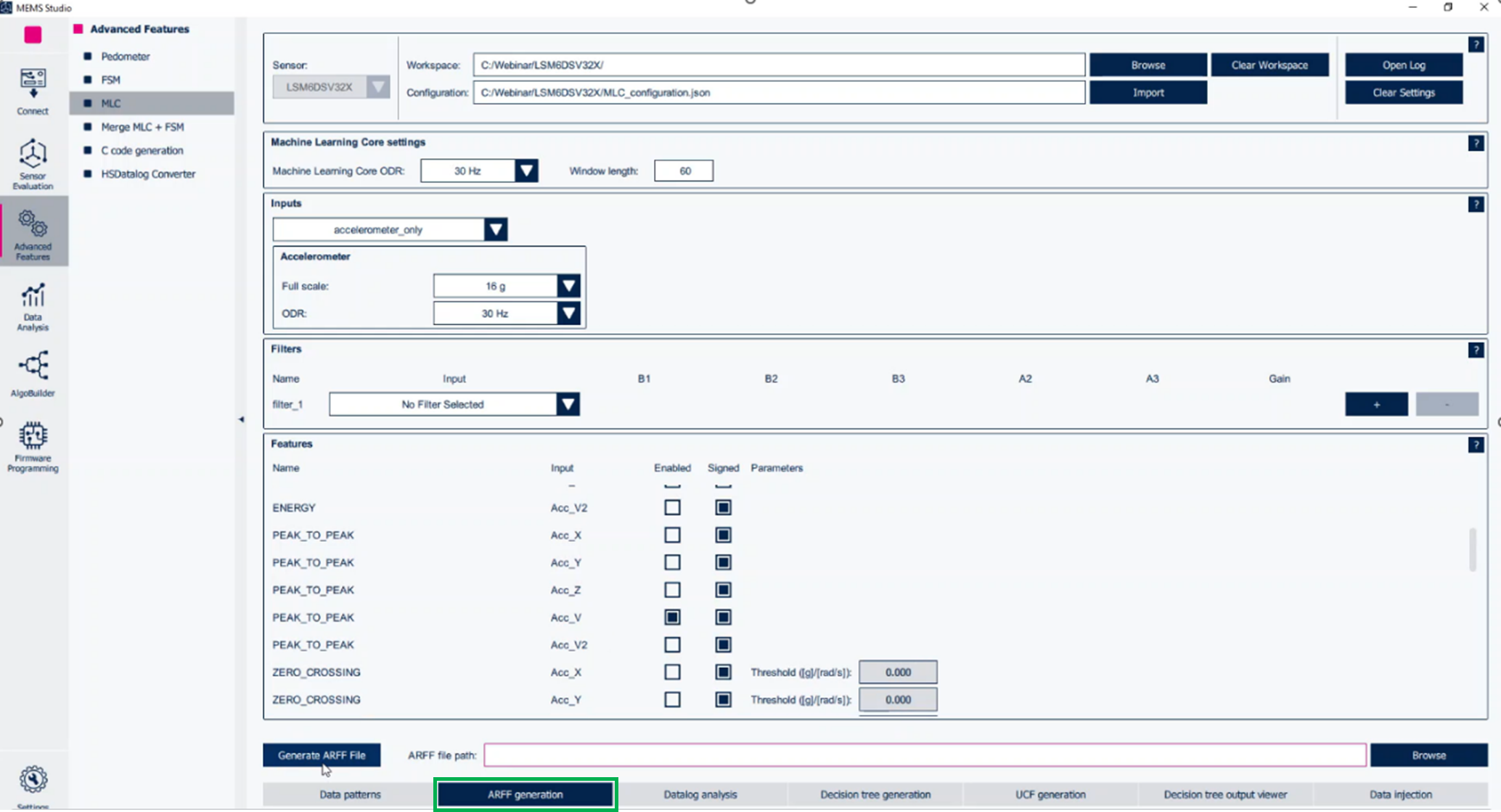 Exploring the configurable options of the new IMU ...