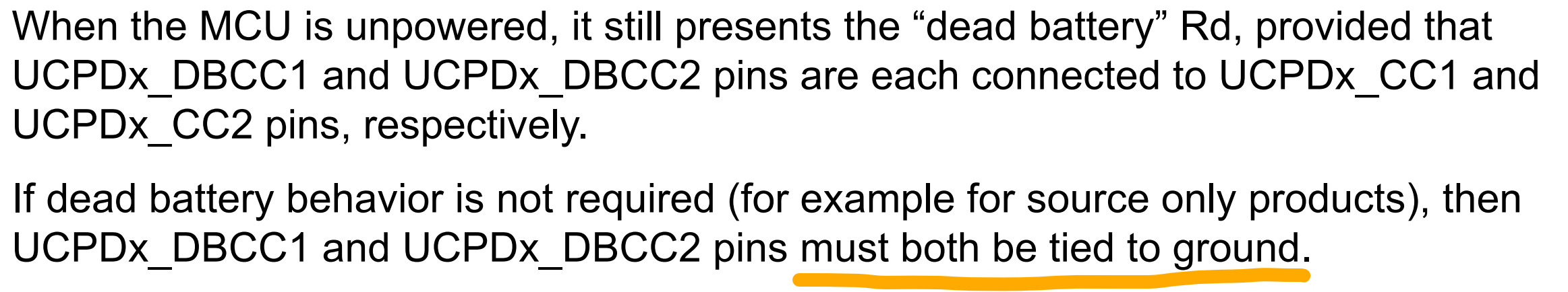 UCPD and DBCC (dead battery) doubts - STMicroelectronics Community