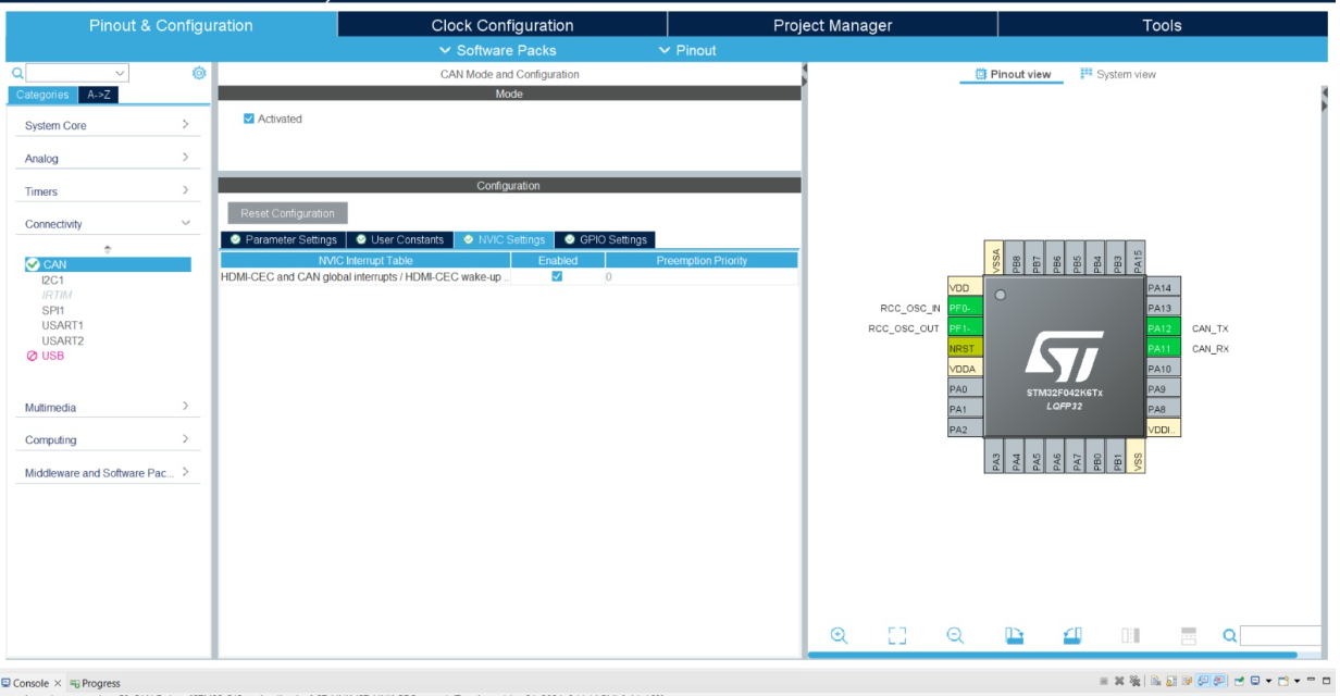 Unable to receive CAN interrupt on STM32F0 when se... - Page 2 - STMicroelectronics Community