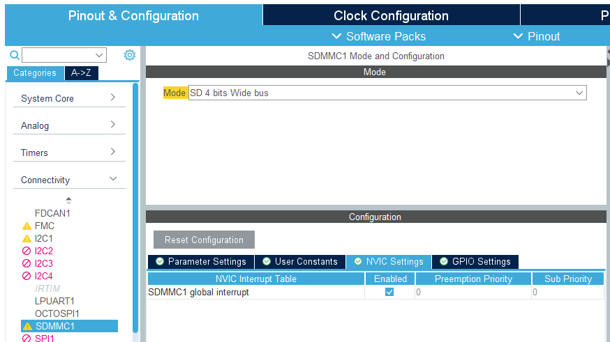 How To Configure Sd Card Via Stm32cubeide Stmicroelectronics Community