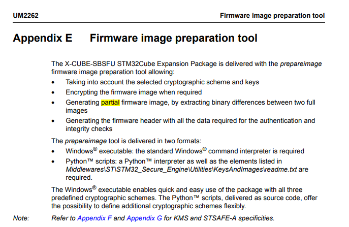 X-CUBE-SBSFU Partial Image Explanation - STMicroelectronics Community
