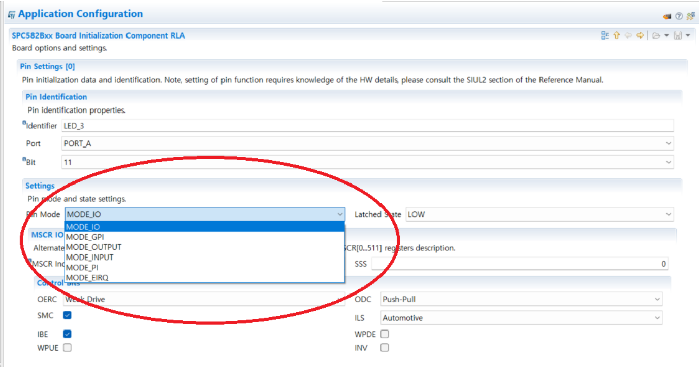 Solved: Pin mode question for SPC582B using SPC5 Studio - STMicroelectronics Community