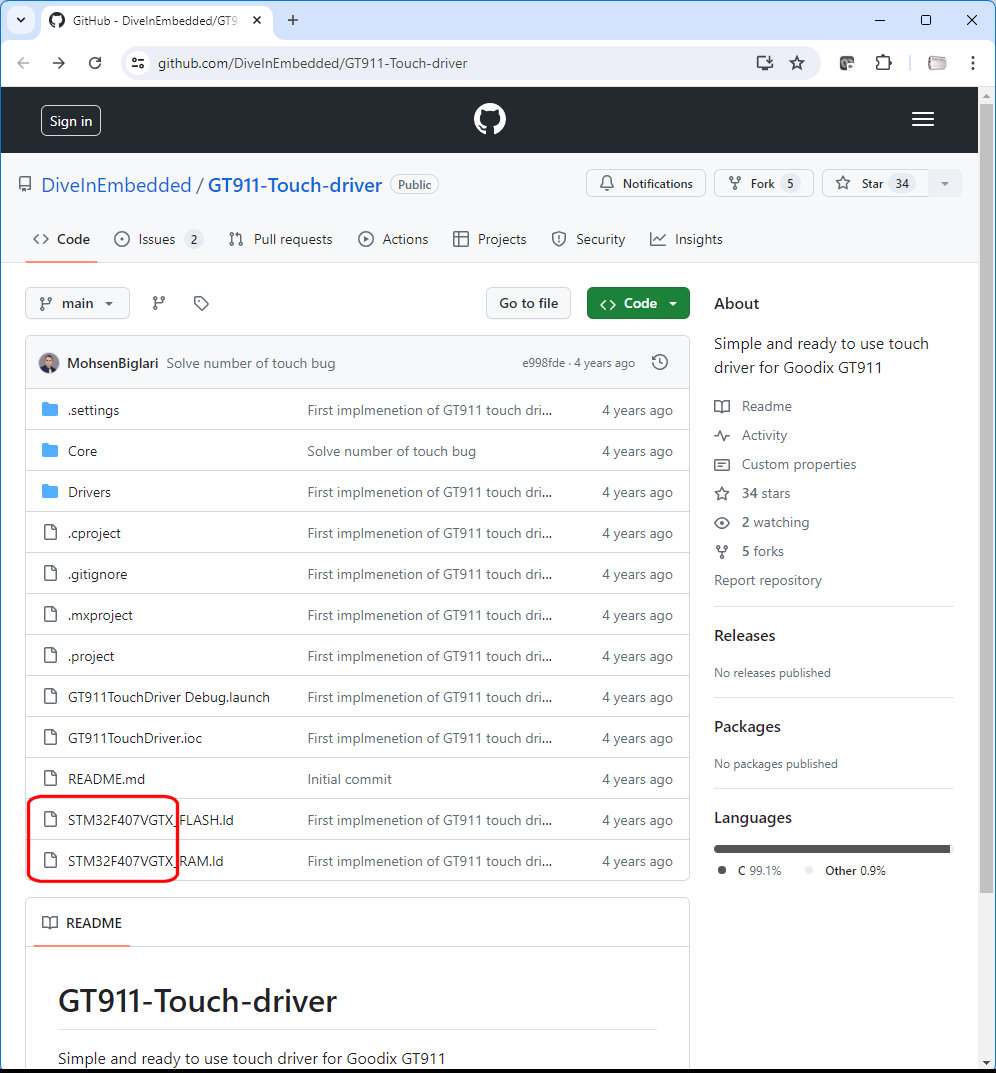 does anybody have a working code for GT911 (touch ... - STMicroelectronics Community
