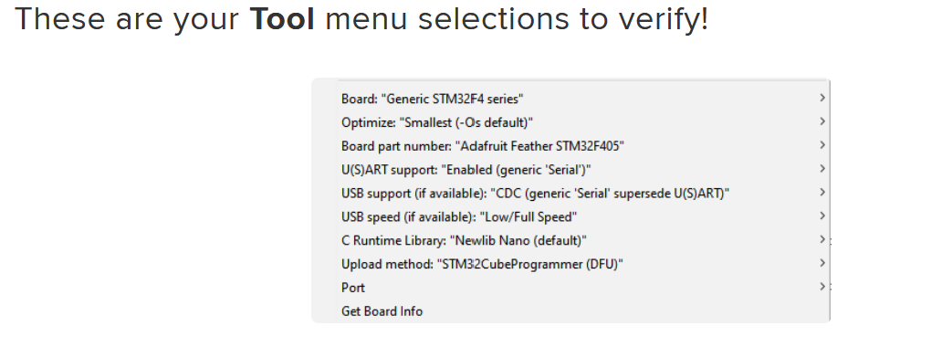 Stm32 F405 Feather Won T Connect To Arduino Ide Stmicroelectronics Community