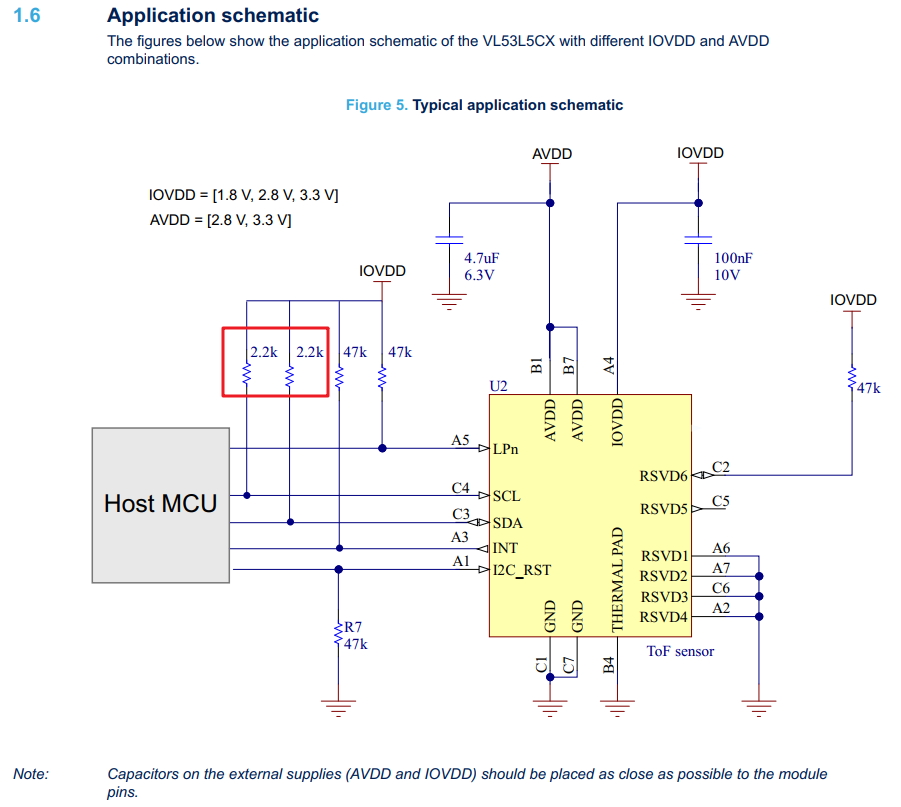 Solved: Pull-up resistor of VL53L5CX - STMicroelectronics Community