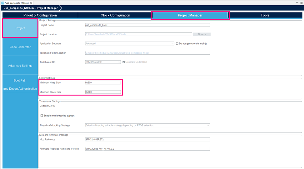 How to implement a USB device composite in STM32H5 ...