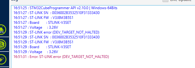 Solved Not Able To Connect To Stm32u5 Device From Stlink Stmicroelectronics Community