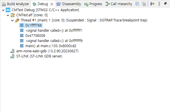 Stm32cubeide Cannot Start My App For Stm32f103rc Stmicroelectronics Community