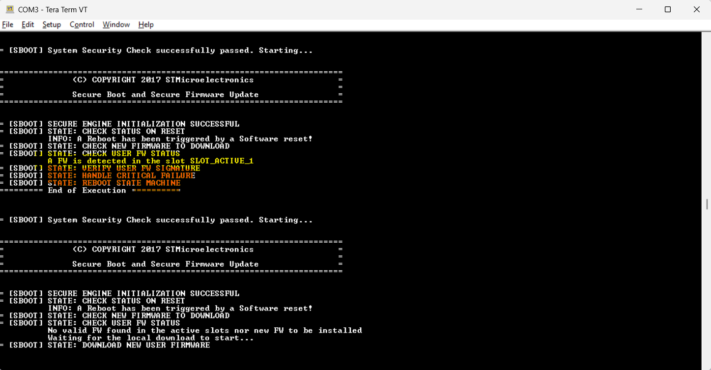 Support required with SBSFU Implementation on STM3 ...