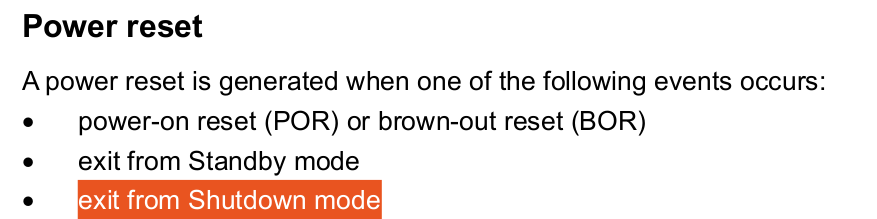 Solved: Clarification on Reset Behavior When Exiting SHUTD... - STMicroelectronics Community