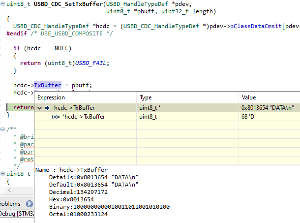 Usb Cdc Is Sending Bad Data Stmicroelectronics Community