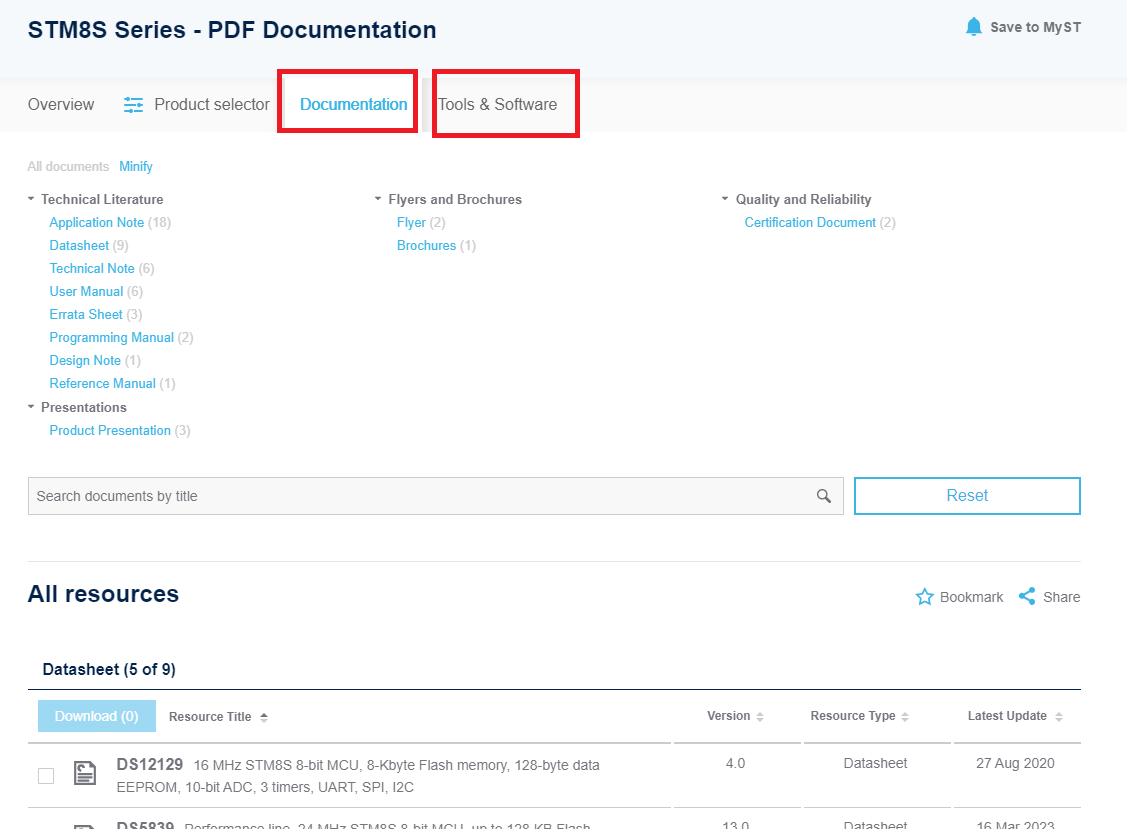 Solved: Documentation/Path for learning STM8S - STMicroelectronics Community