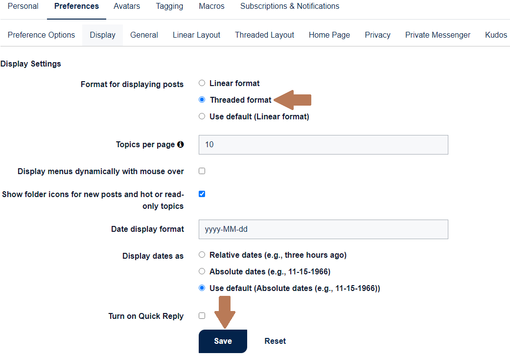 How to a change linear format to a threaded format - STMicroelectronics ...