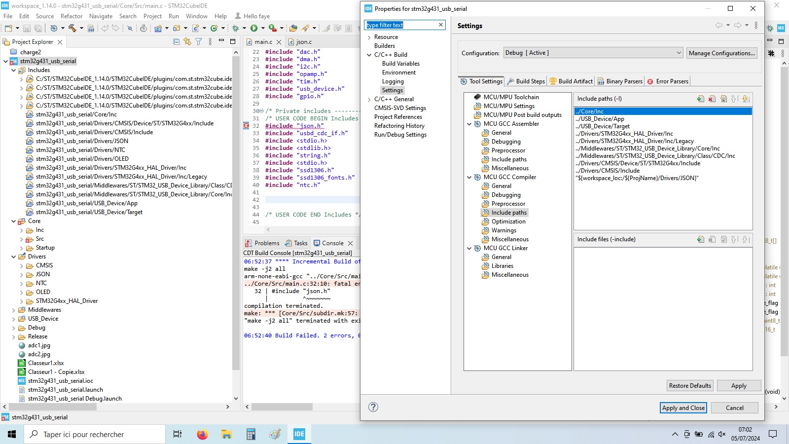 include path don't work - STMicroelectronics Community