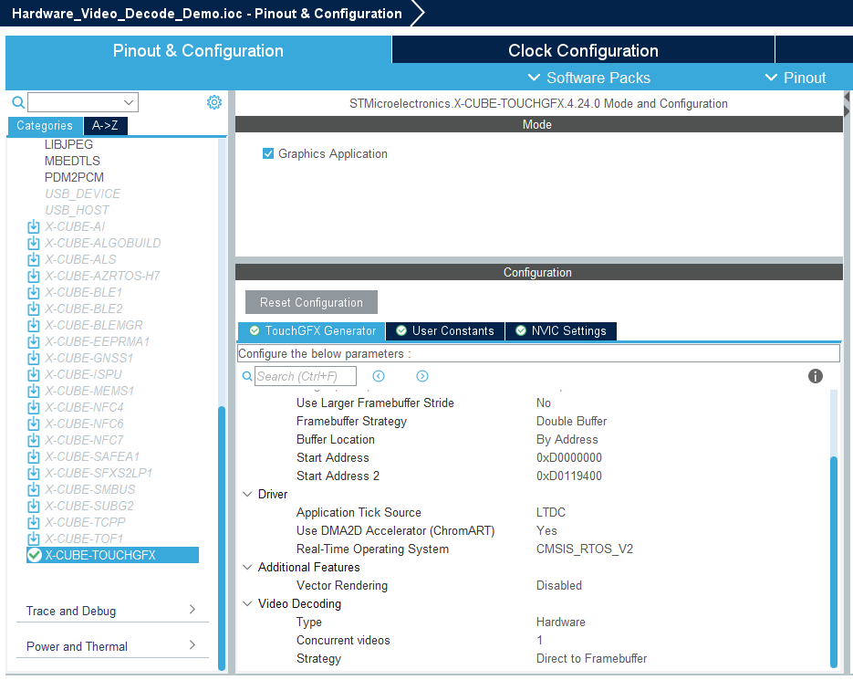 Video decoding for STM32H7B3L. - STMicroelectronics Community