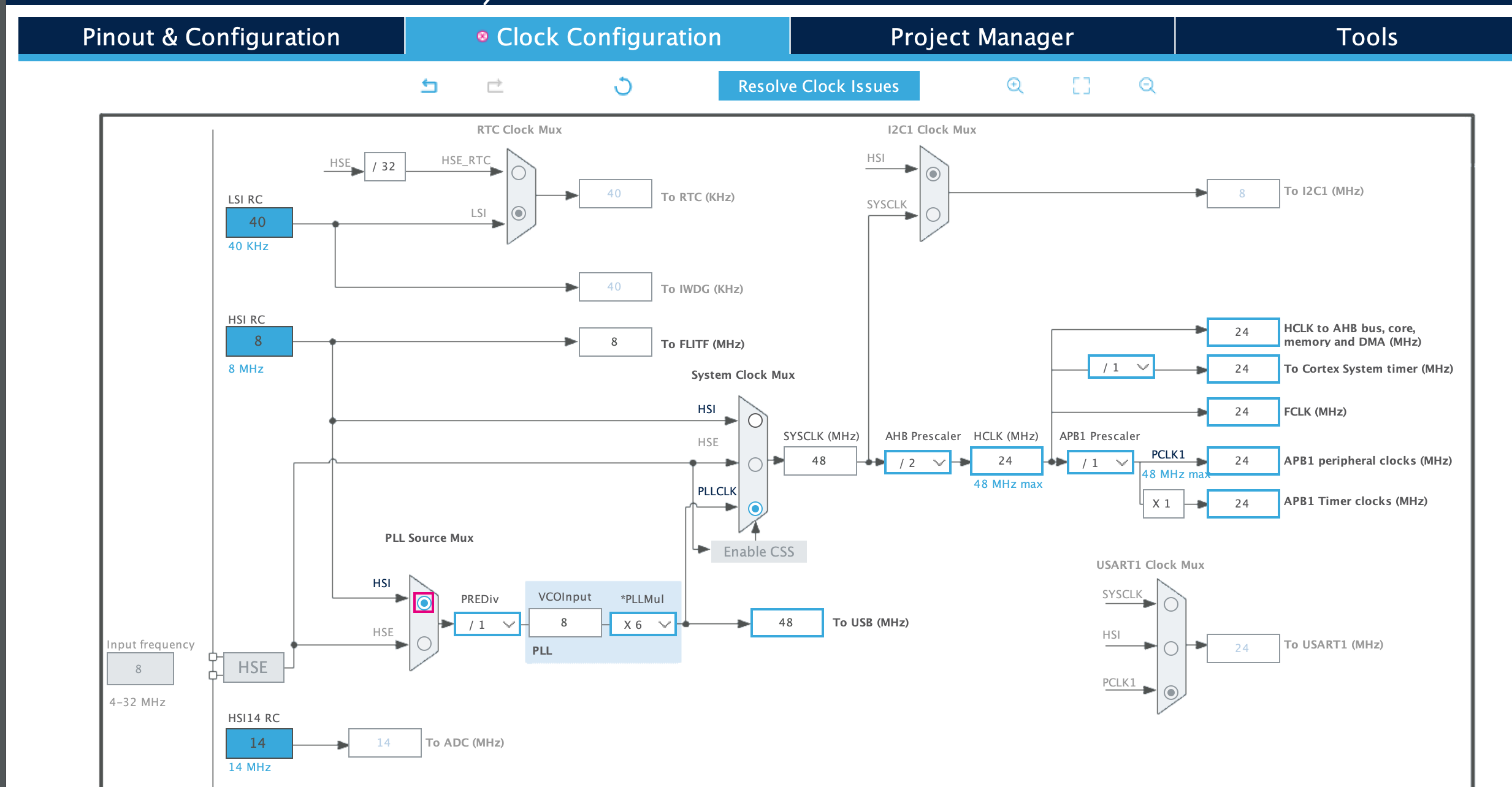 Solved Stm32cubeide Stm32f070f706 Cannot Resolve Clock Is Stmicroelectronics Community