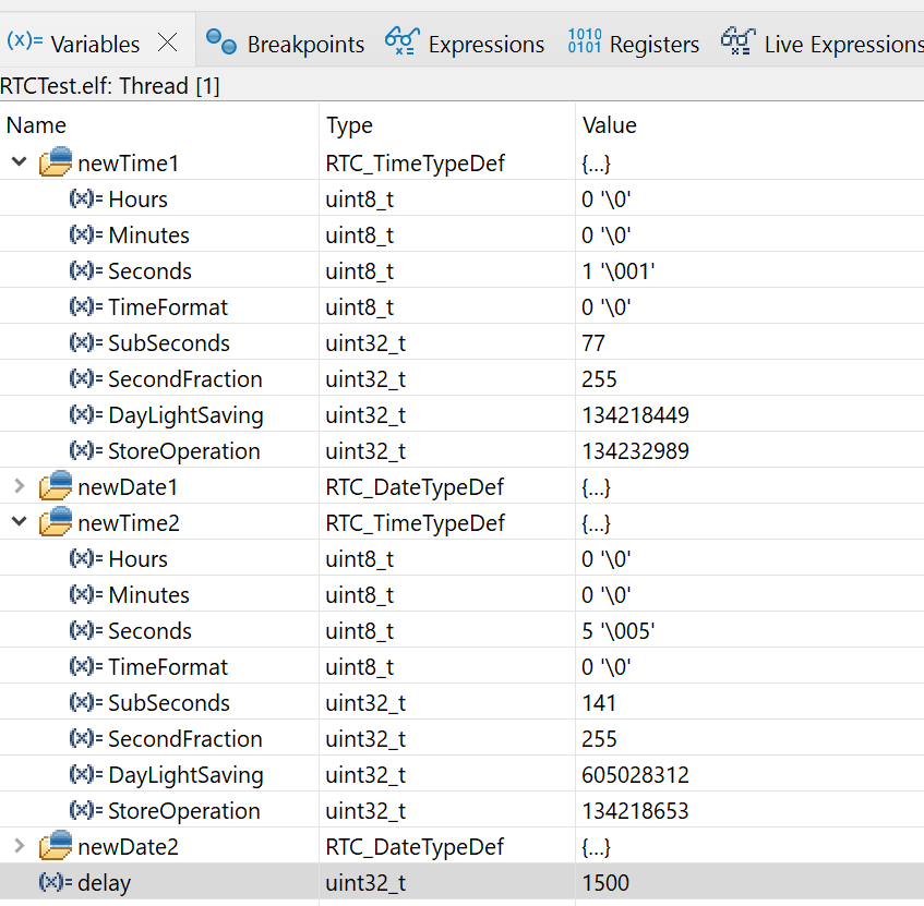 Solved Haldelay Doesnt Synch With Rtc On Stm32h7a3 Stmicroelectronics Community