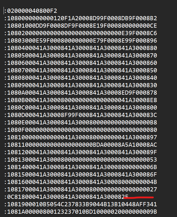 Solved Hex File Adding Dummy Bytes Stm32 Cube Ide Gn Stmicroelectronics Community