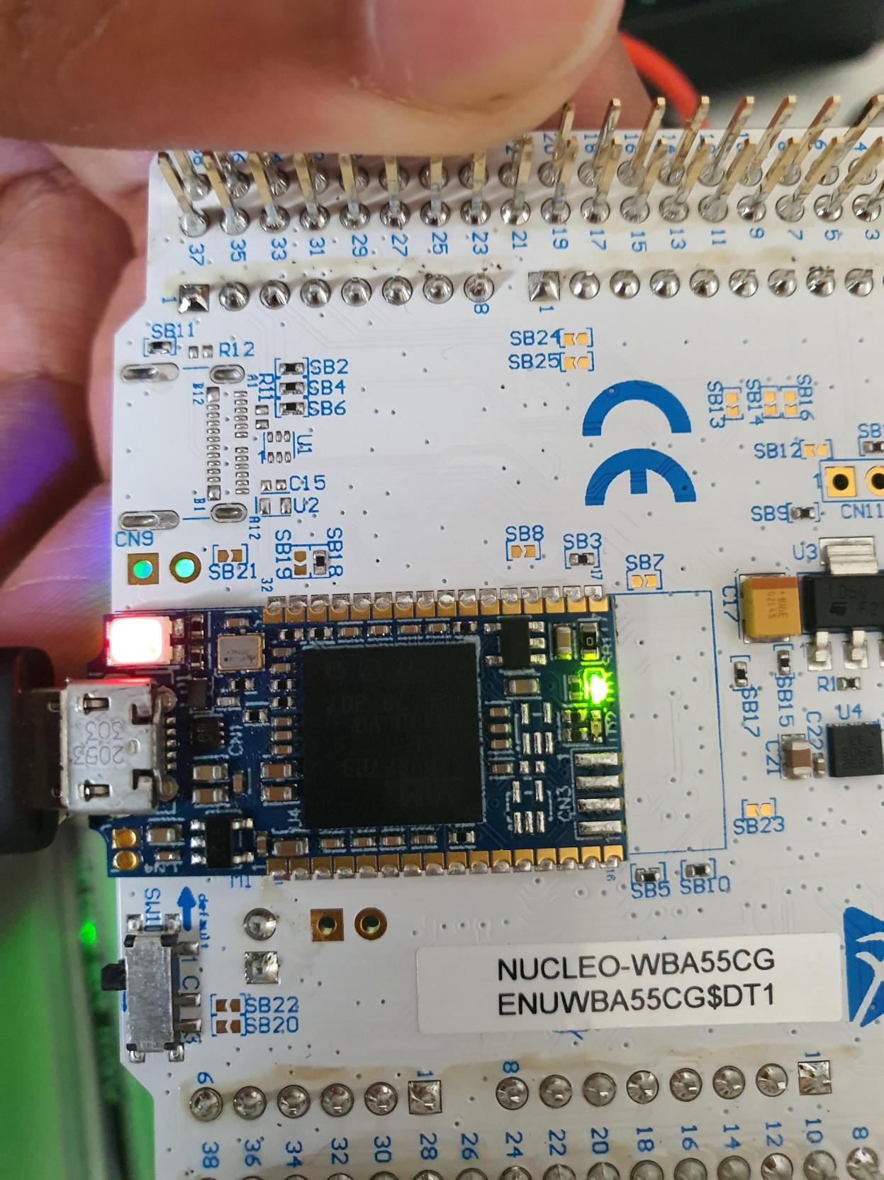 STM32 NUCELO-WBA55CG, No device found on target. - STMicroelectronics Community