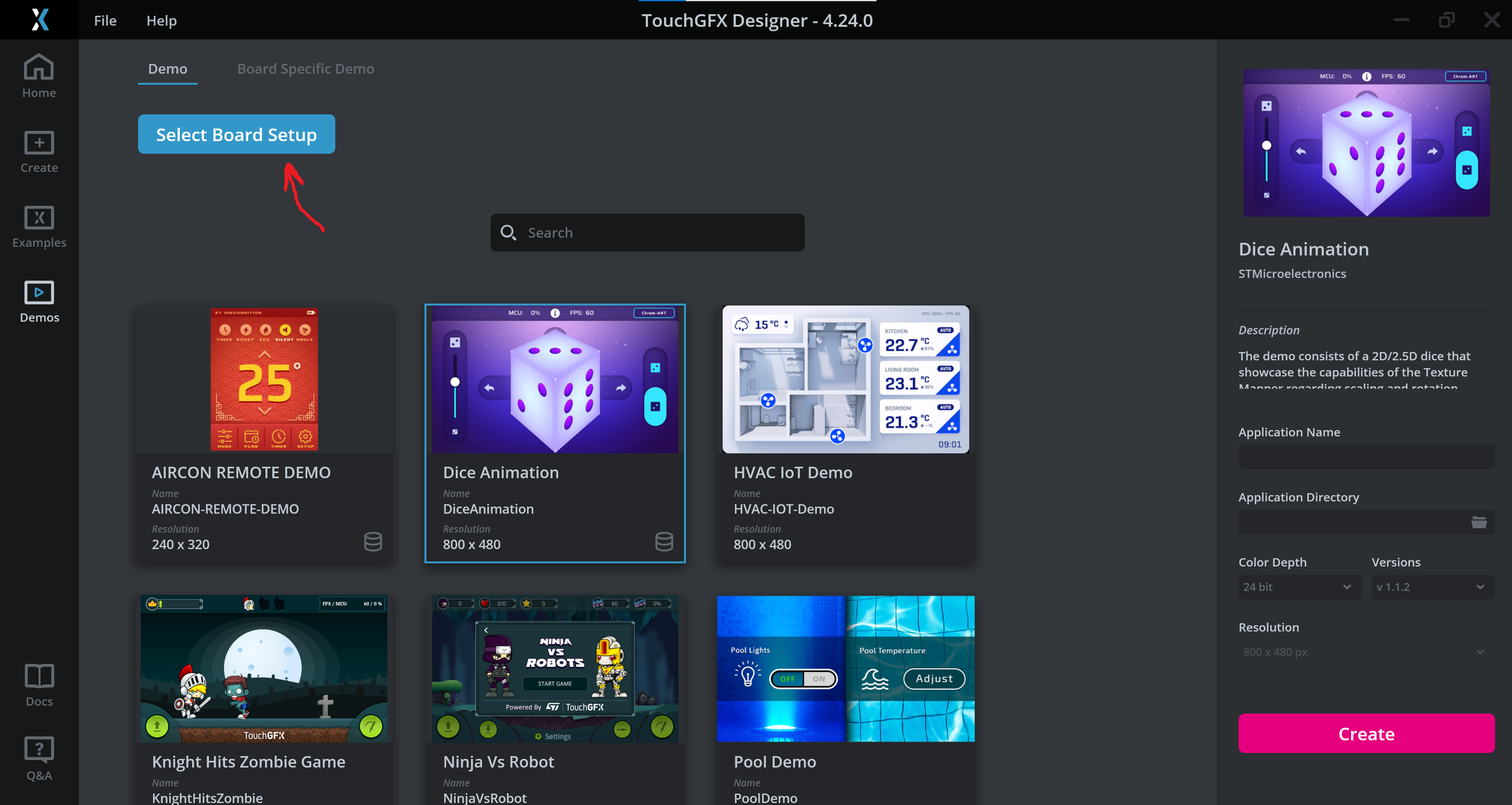 Touch GFX example does not generate IDE project - STMicroelectronics ...