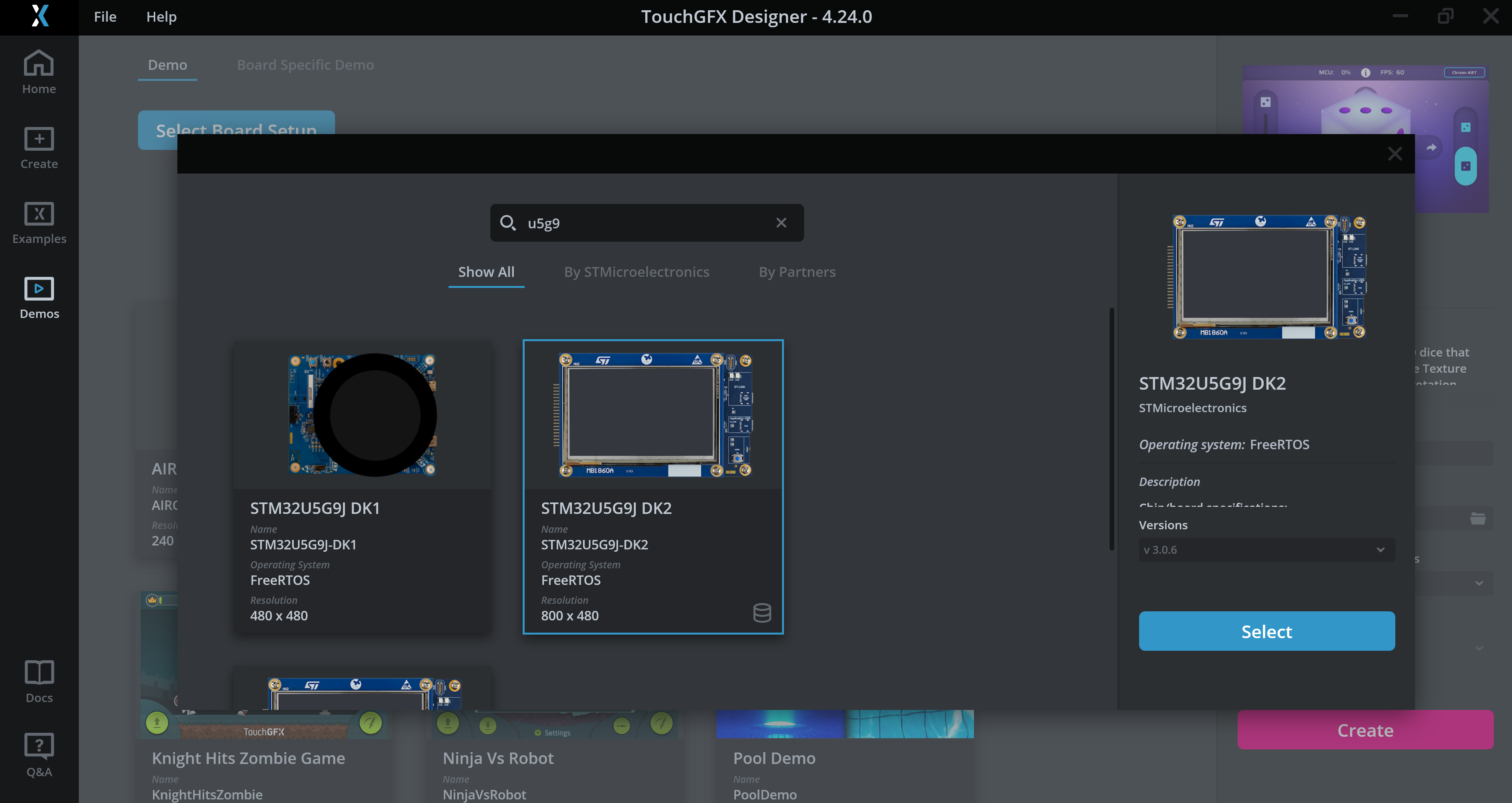Touch GFX example does not generate IDE project - STMicroelectronics Community