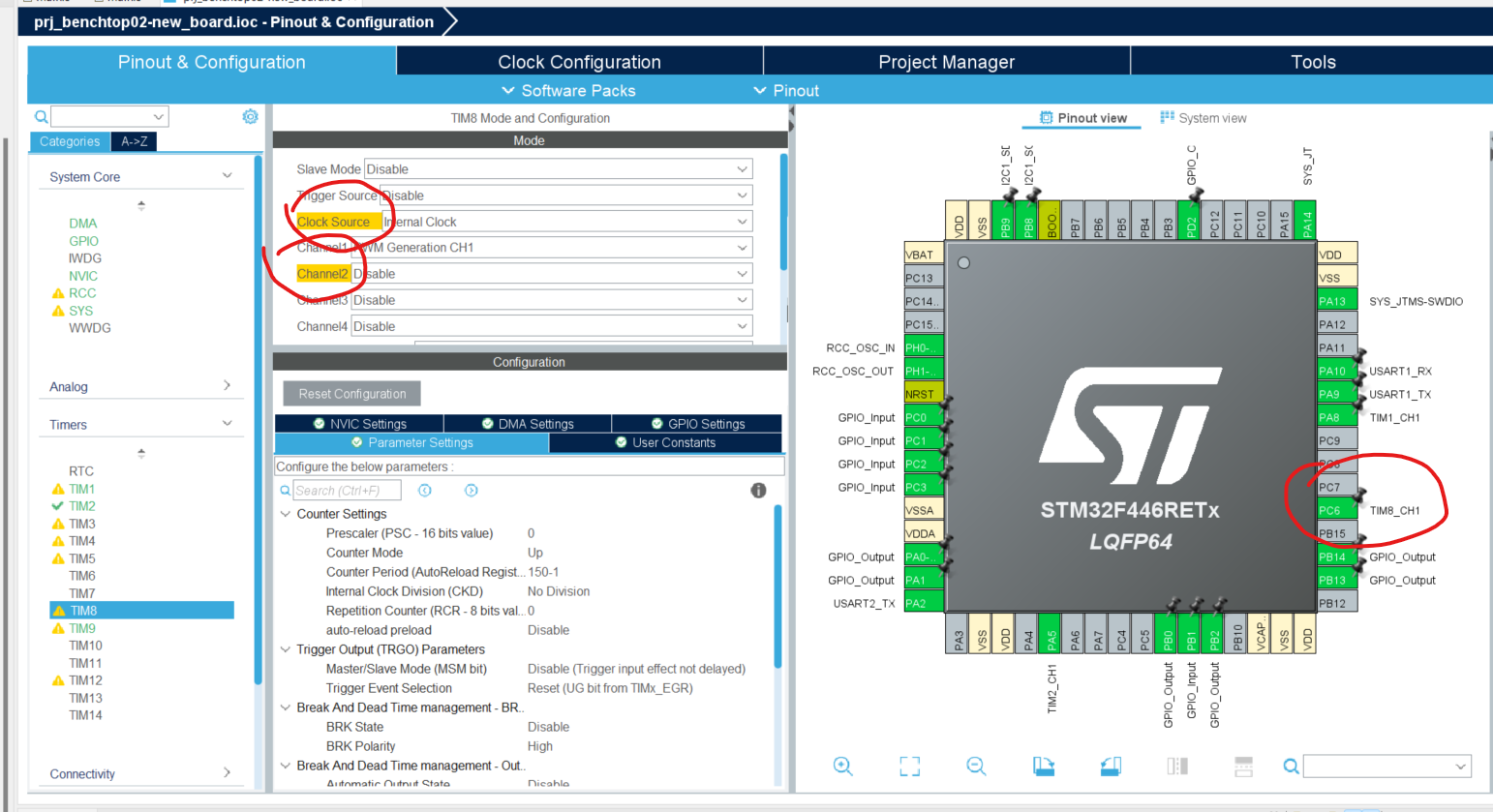 Stm32f446re Clock Source Conflict With Gpiopinx Stmicroelectronics Community 