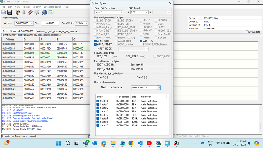 Solved Option Byte Programming Failed Upon Trying To Modi Page 2 Stmicroelectronics